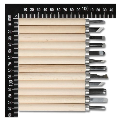 Set 12 outils linogravure et sculpture - Creastore