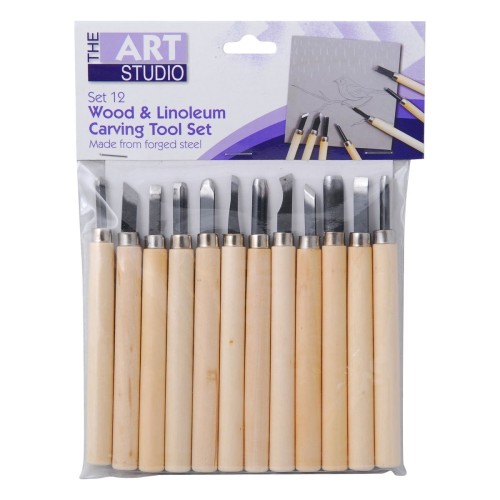 Set 12 outils linogravure et sculpture - Creastore