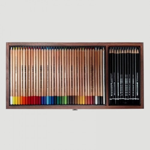 Coffret bois 36 crayons de couleur + 12 graphites - Lyra - Creastore