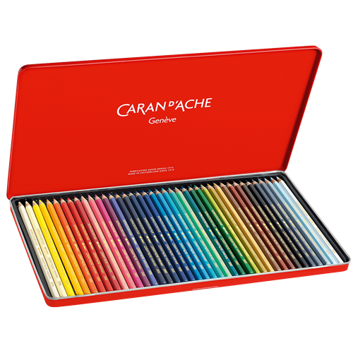 Boîte 40 crayons de couleur aquarellables Supracolor - Caran d'Ache ...
