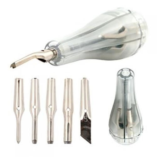 Manche plastique + 5 gouges intégrées - Abig - Creastore