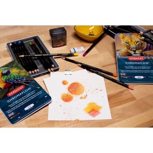 Boîte de 24 crayons Chromaflow - Derwent - Creastore Boîte de 24 crayons Chromaflow - Derwent - Creastore