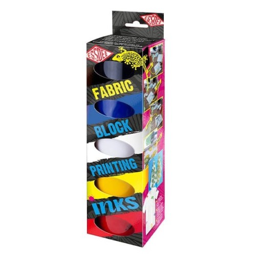 Set de 5 encres tissus pour linogravure - Essdee - Creastore